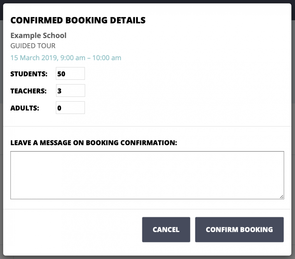 Confirming Bookings | Book Canberra Excursions Help